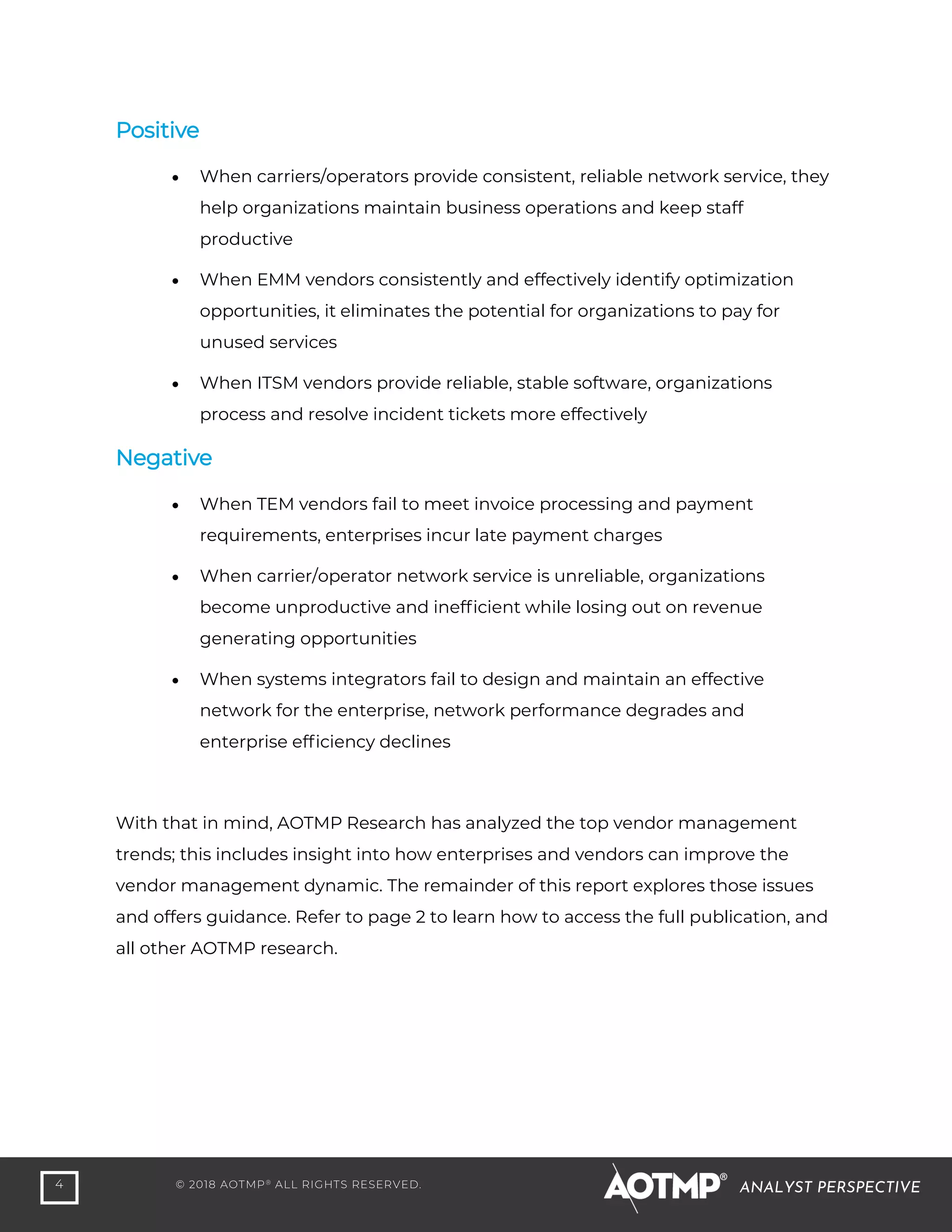 Enterprise Vendor-Management Trends: Excerpt | PDF