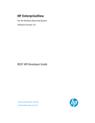 HP ArcSight EnterpriseView REST API Developer's Guide | PDF