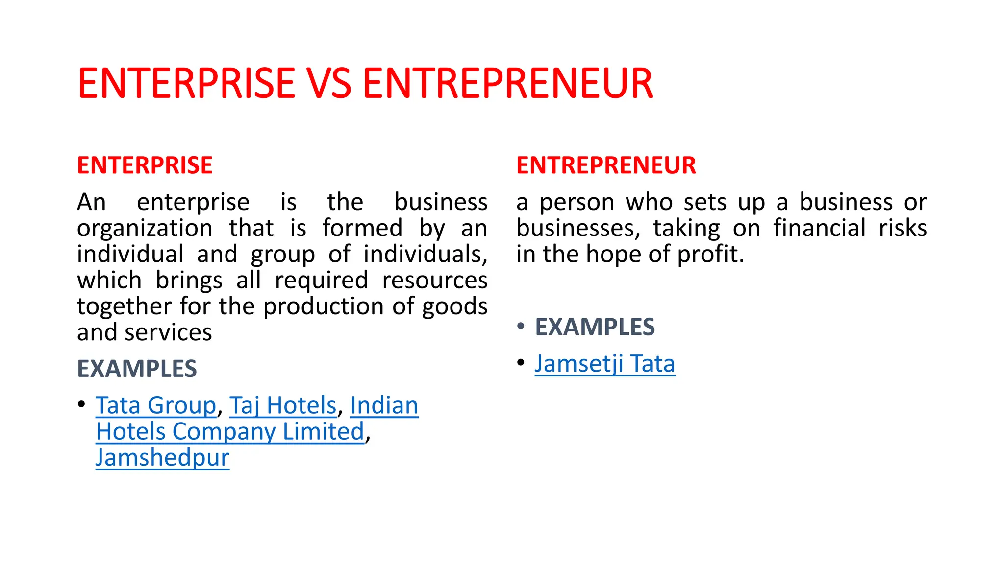 ENTERPRISE VS ENTREPRENEUR VS INTREPRENEUR VS EMPLOYEE VS EMPLOYMENT VS ...