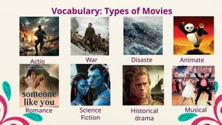 Types of Movies, Music and TV Programs for ESL | PPTX