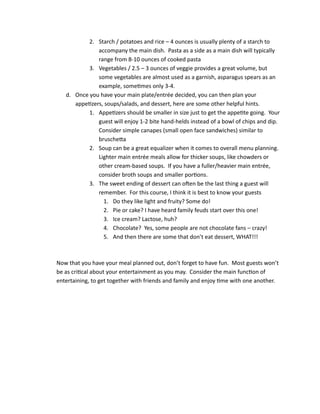 Entertaining 101 – How to Host a Great Dinner Party | PDF