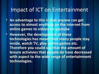 Entertainment & ICT | PPT