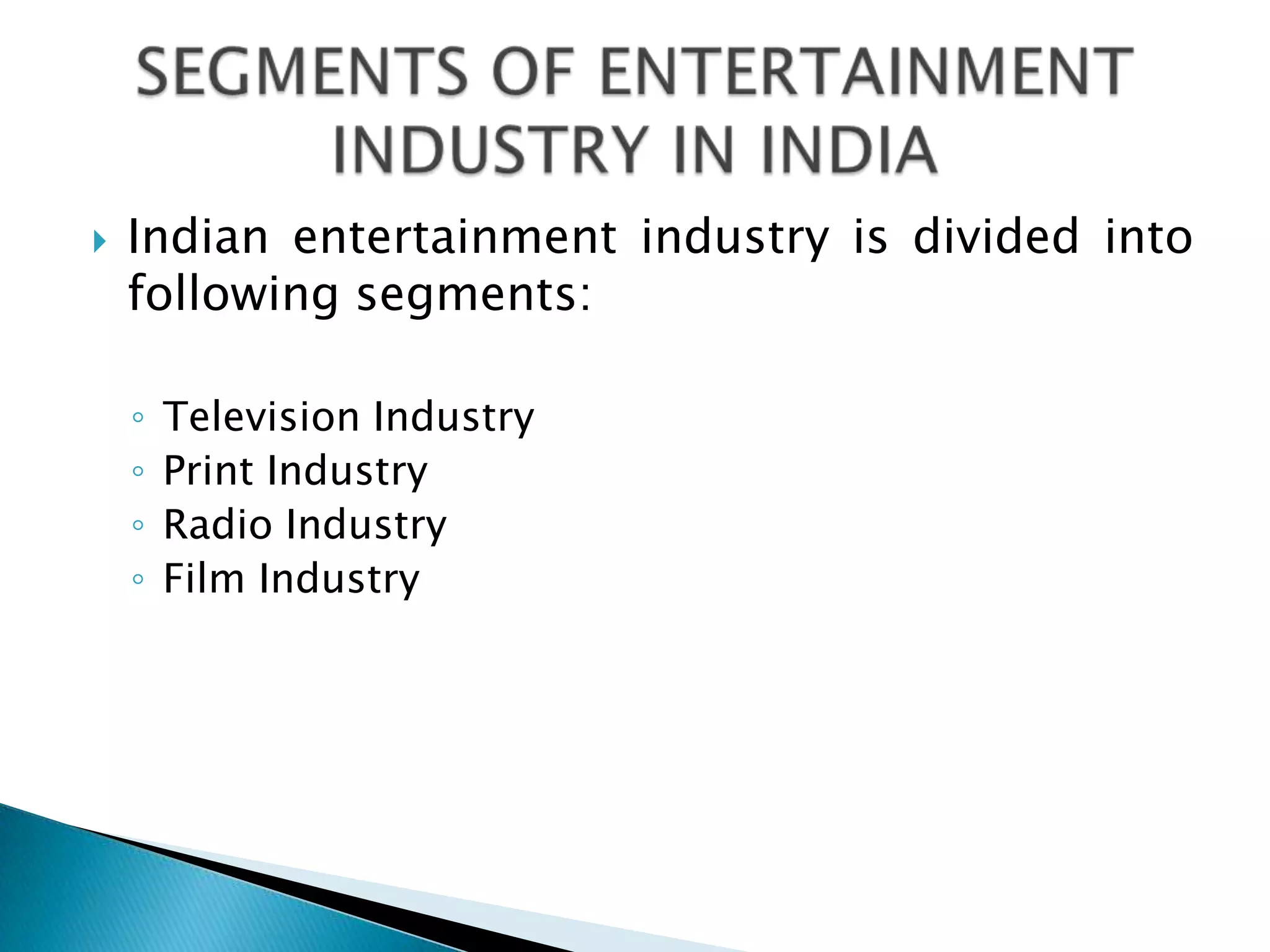 Entertainment industry in india | PPTX