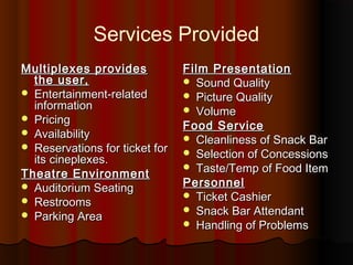 Entertainment industry multiplexes | PPT