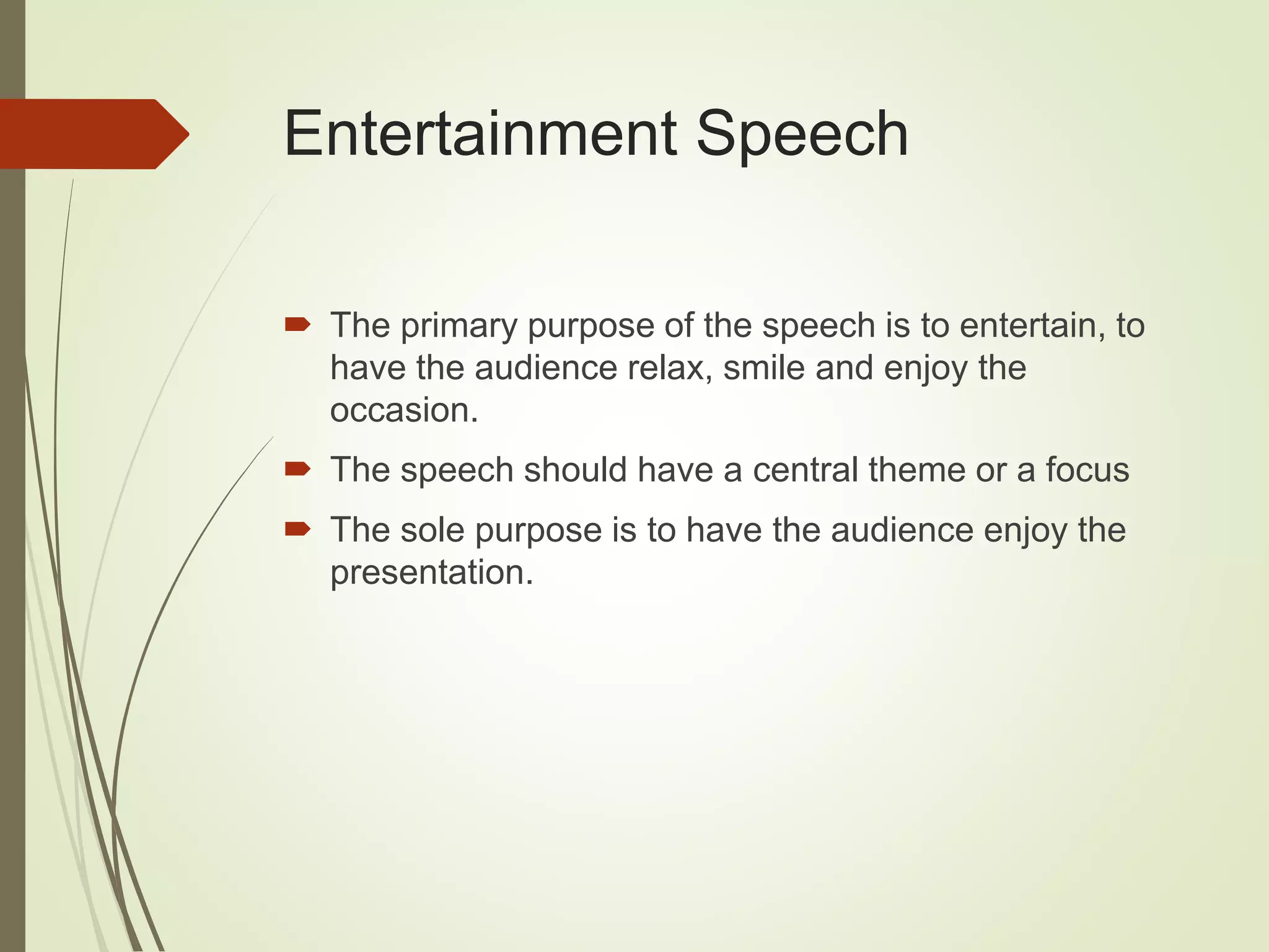 Entertainment speech | PPTX