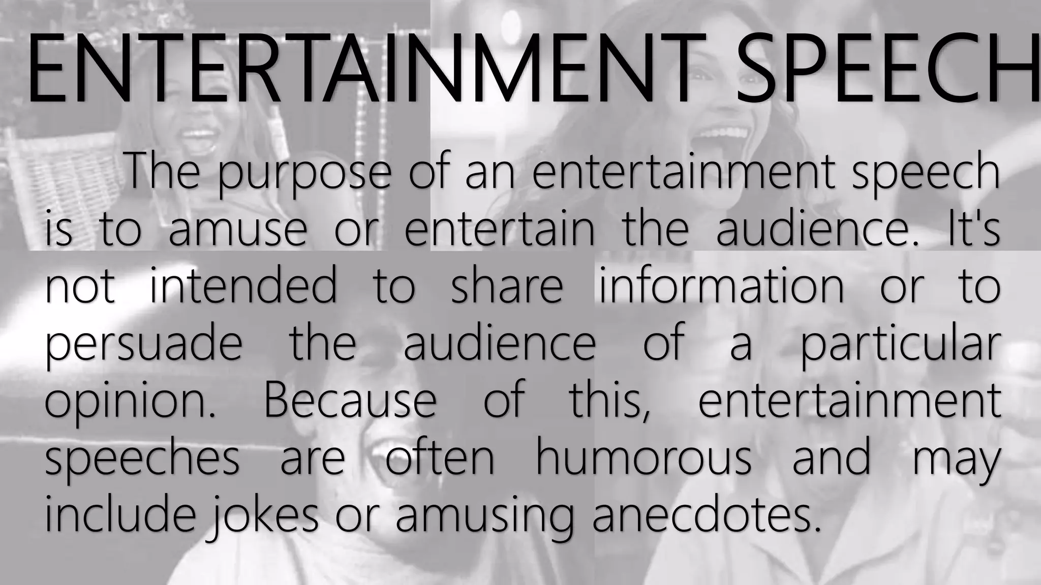 Entertainment speech | PPTX
