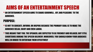 Entertainment speech | PPTX