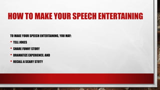 Entertainment speech | PPTX