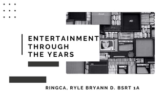 Entertainment Through The Years in Popular Culture | PPTX