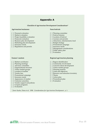 Entertainment Farming and Agri-Tourism | PDF