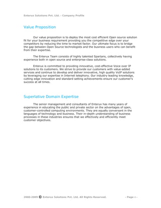 Enterux Company Profile | PDF