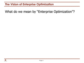 Enterprise Optimization with Synthesis | PPT