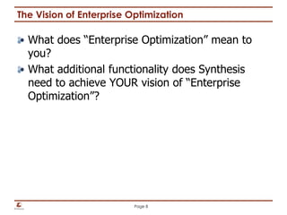 Enterprise Optimization with Synthesis | PPT