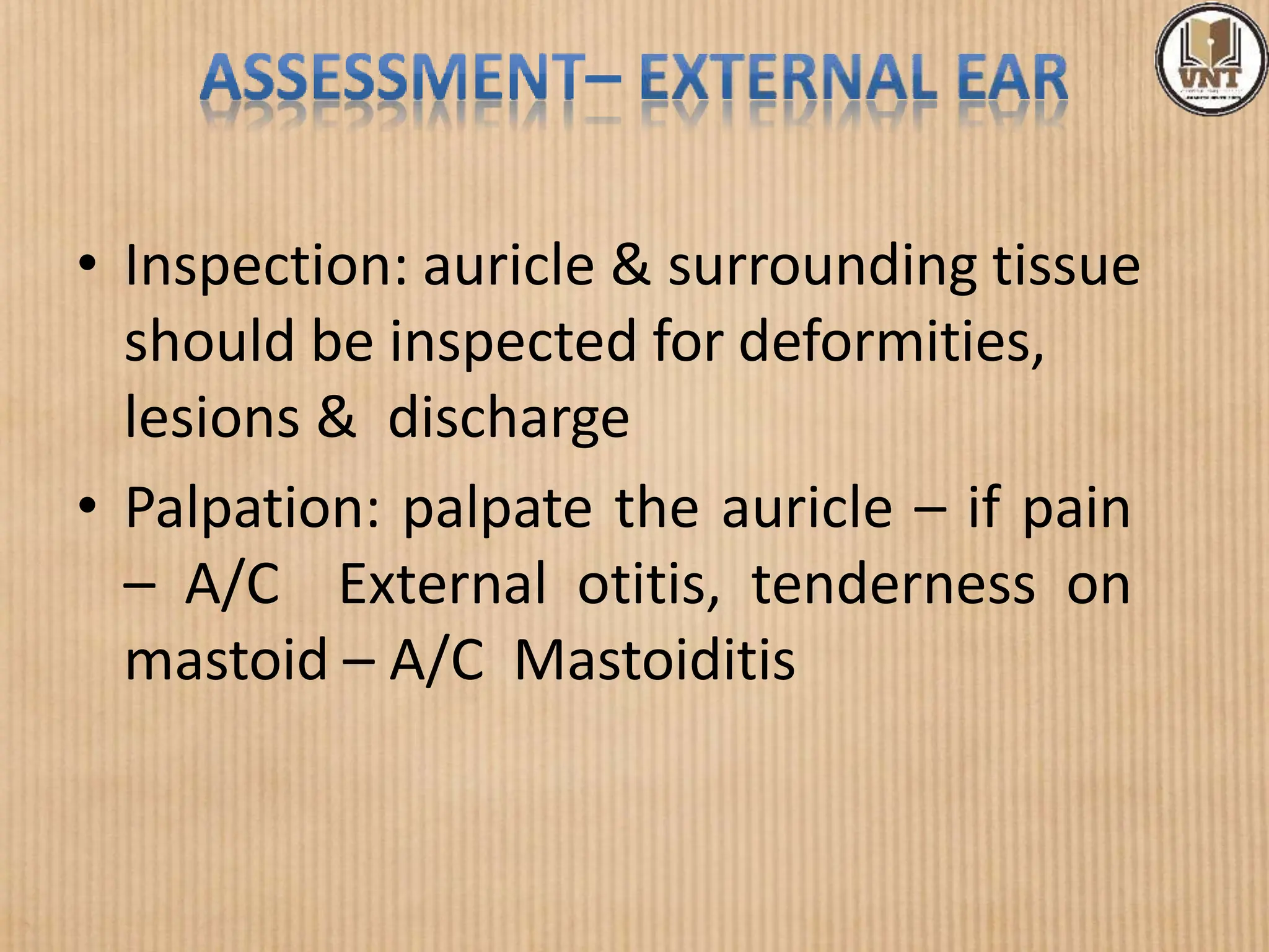 Nose ear throat examination ent head and neck | PDF