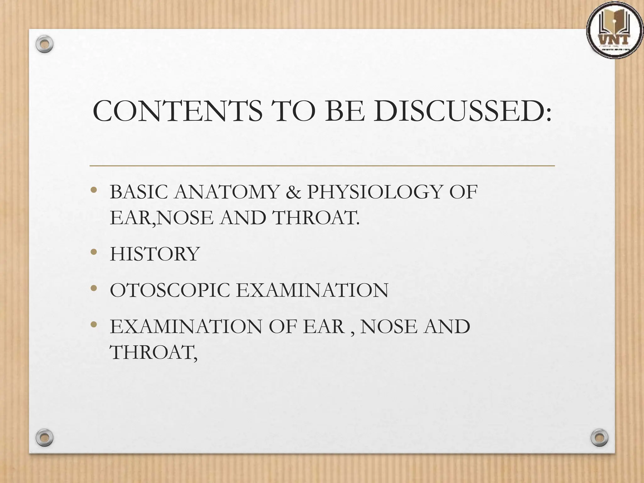Nose ear throat examination ent head and neck | PDF