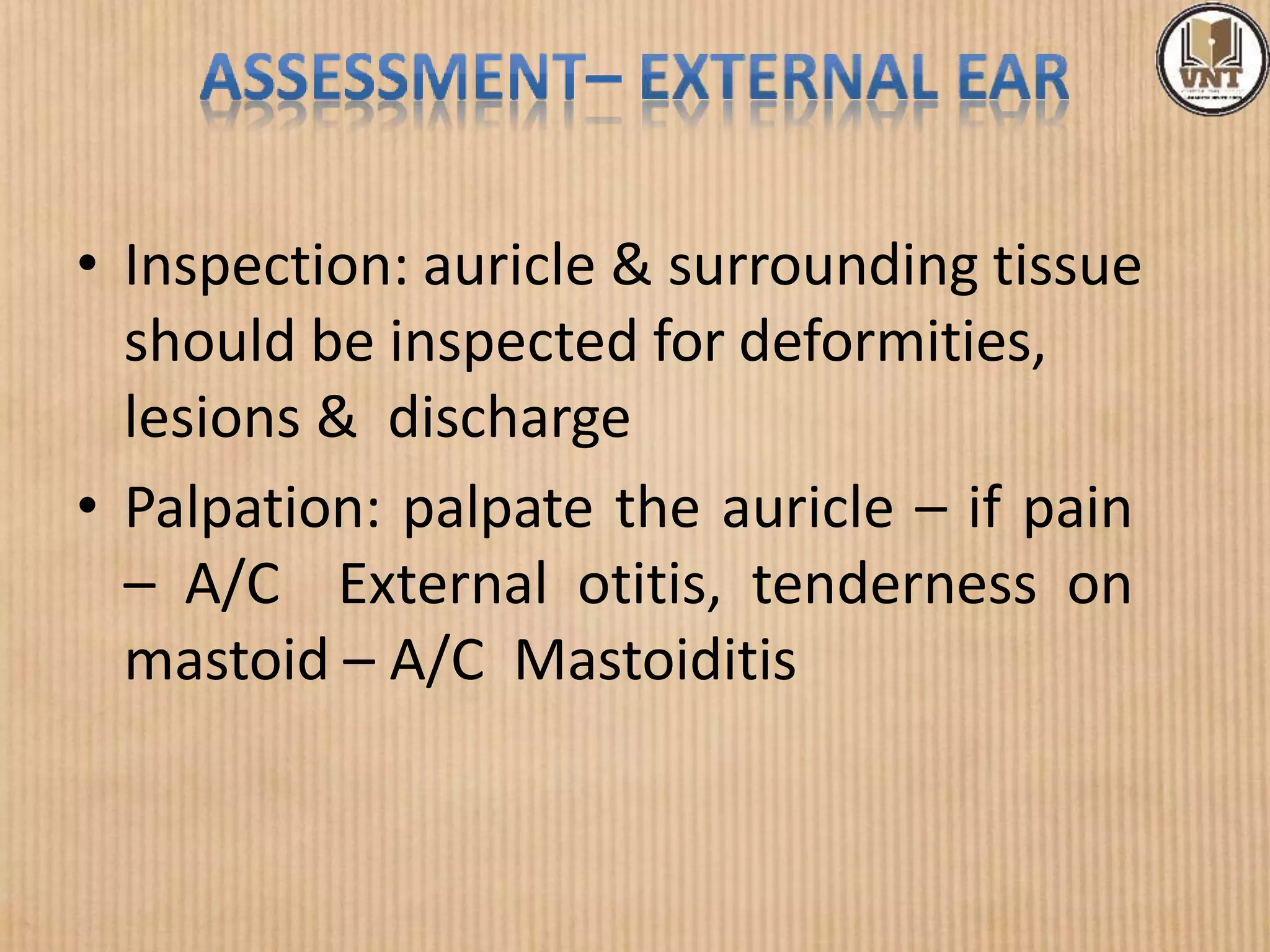 ENT Examination | PPTX