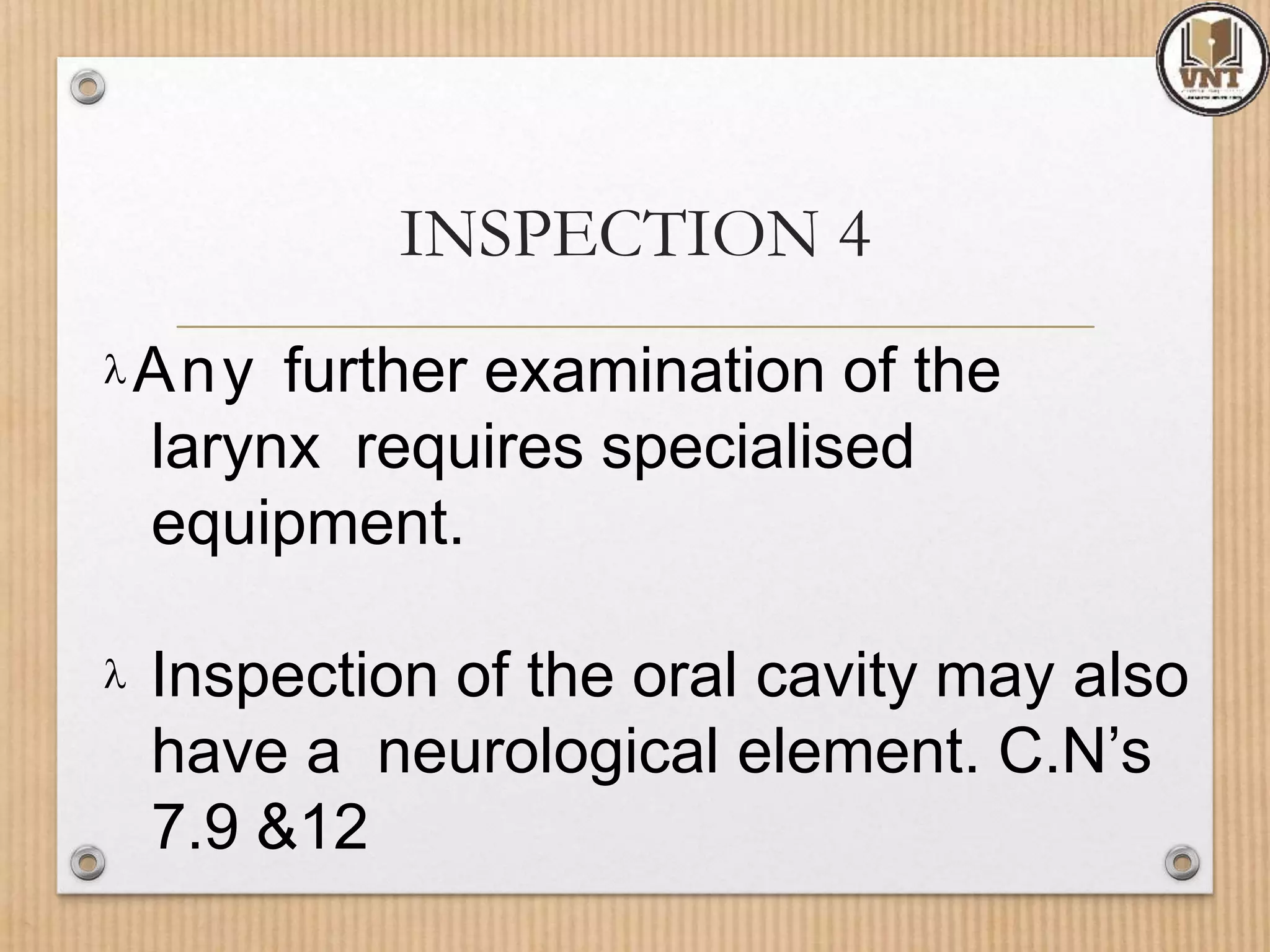ENT Examination | PPTX