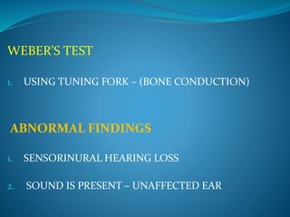 Ent examinaton | PPTX