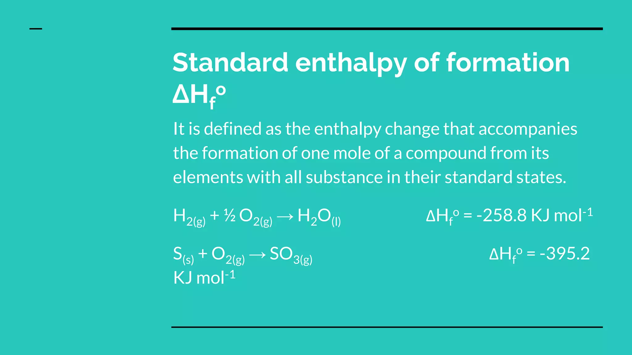 Standard Enthalpy Changes of Reactions | PPTX