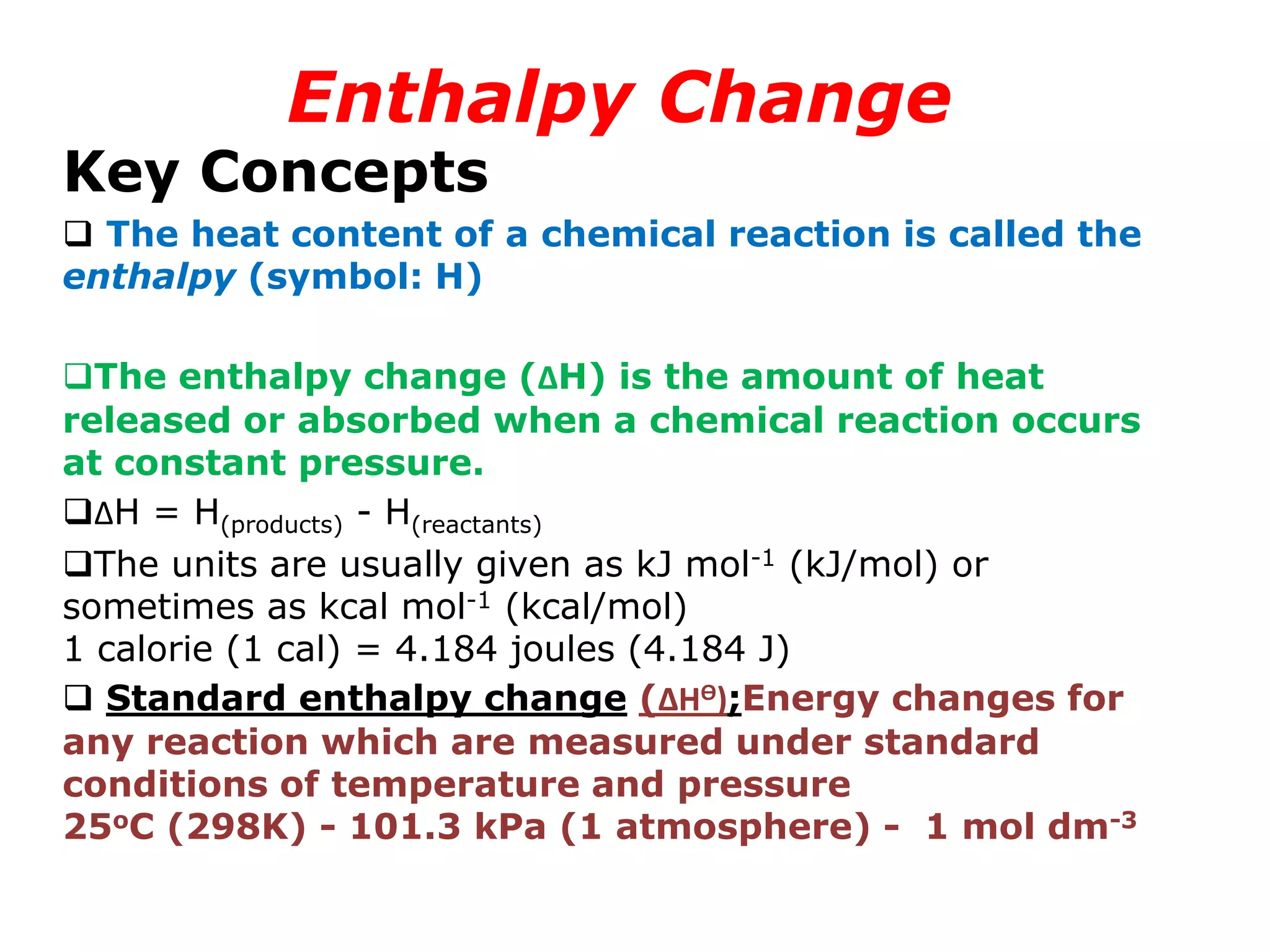 Enthalpy change | PPTX