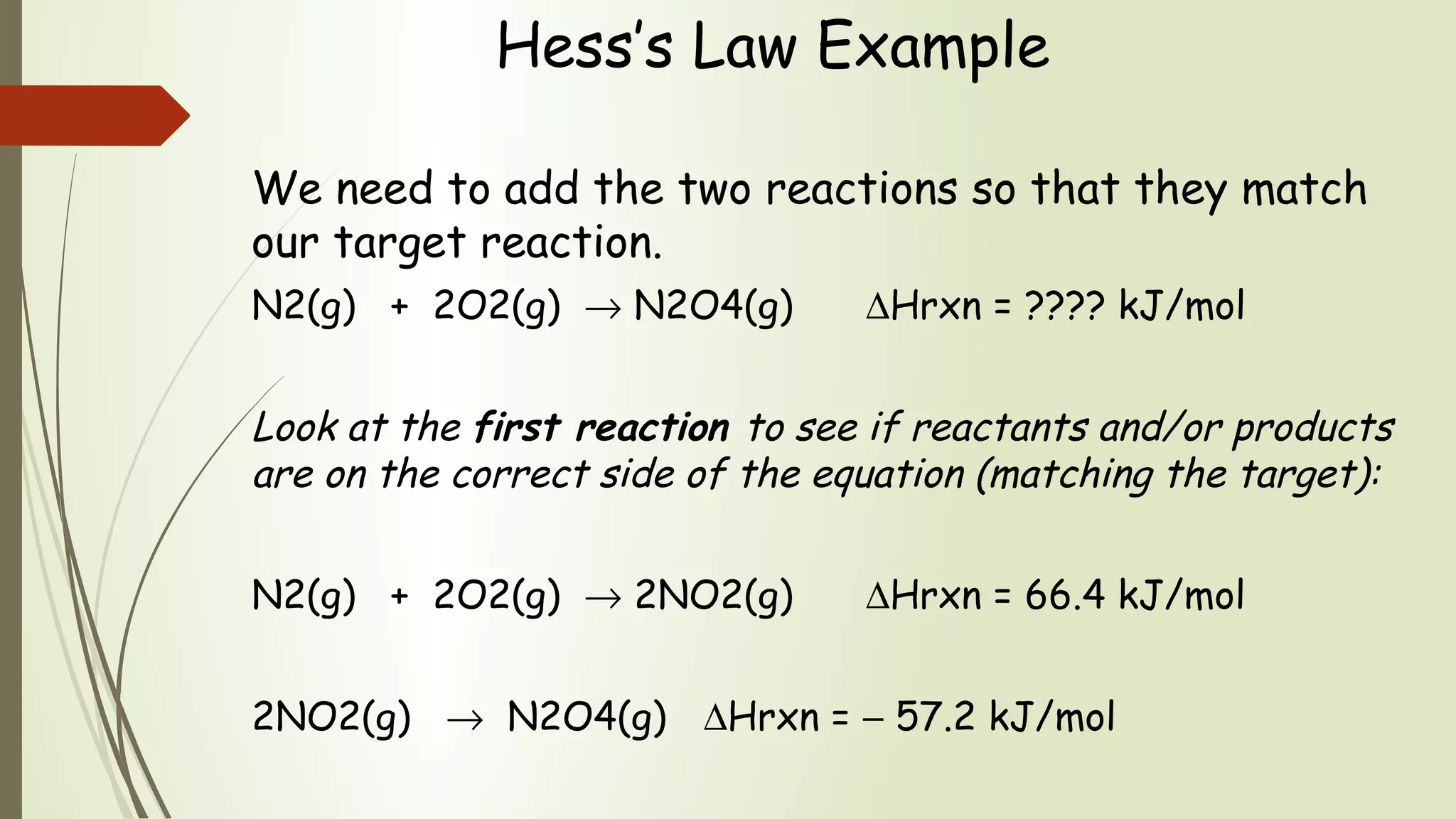 Enthalpy Hess's Law | PPT