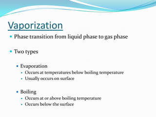 Enthalpy of vaporization of liquid | PPTX