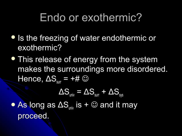 Enthalpy vs entropy | PPT | Chemistry | Science