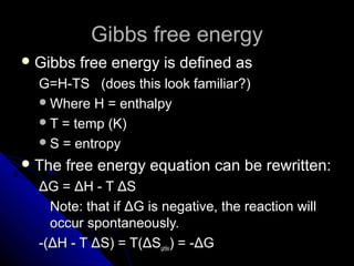 Enthalpy vs entropy | PPT
