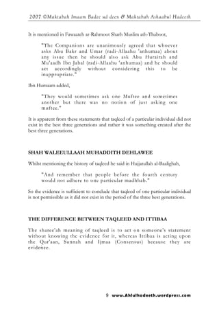 En the issue_of_taqleed_sarghodwee | PDF | Islam | Religion & Spirituality