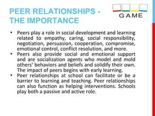 Problems in peer-relationships | PPTX