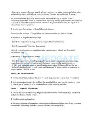 Circular 01/2018/TT-BYT: ON LABELING AND PACKAGE INSERTS OF DRUGS AND ...