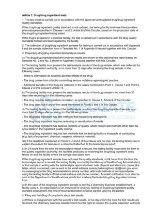 Circular 11/2018/TT-BYT: ON DRUG/DRUG INGREDIENT QUALITY | PDF