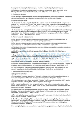 Circular 11/2018/TT-BYT: ON DRUG/DRUG INGREDIENT QUALITY | PDF