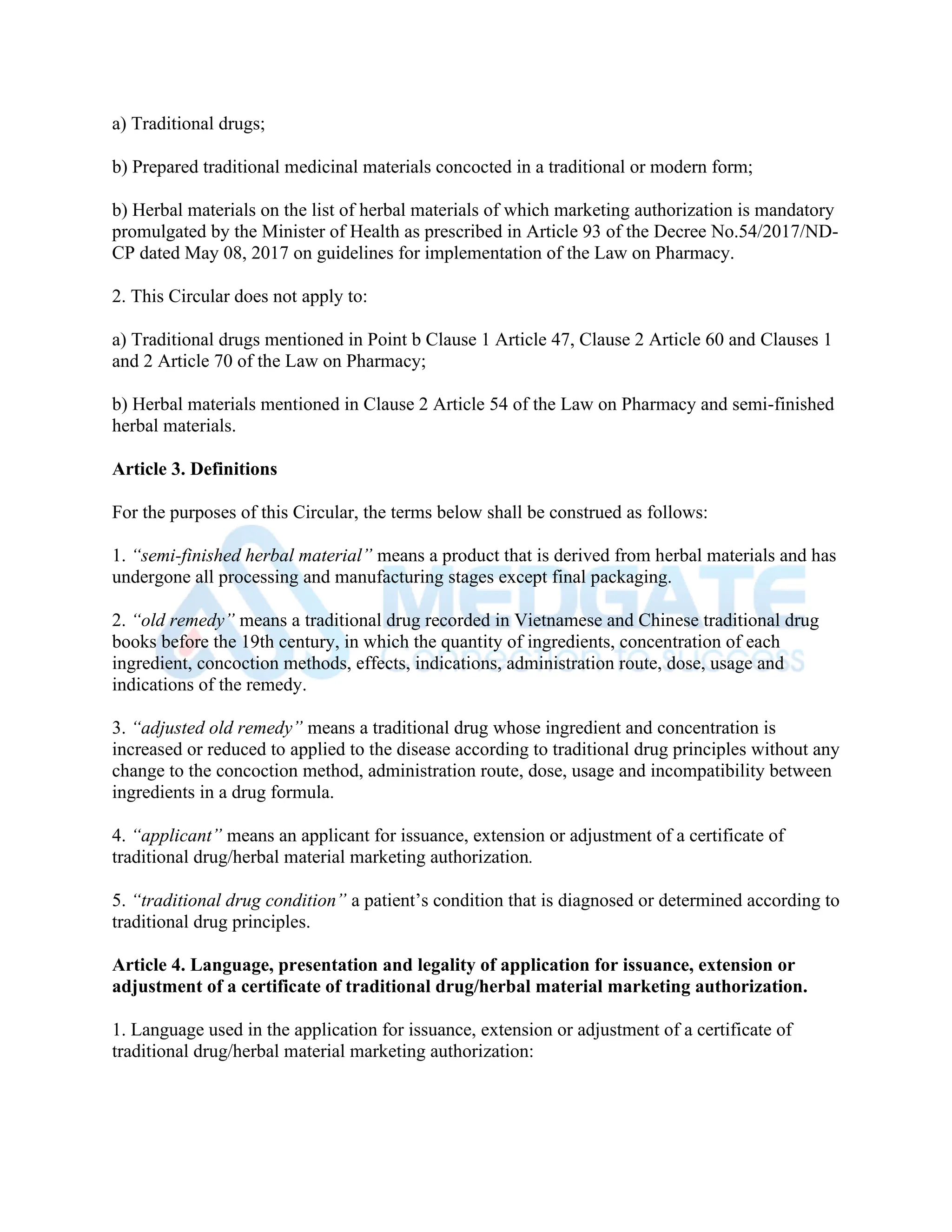 Circular 21/2018/TT-BYT: MARKETING AUTHORIZATION OF TRADITIONAL DRUGS ...