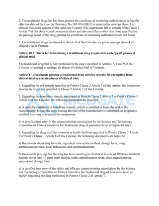 Circular 21/2018/TT-BYT: MARKETING AUTHORIZATION OF TRADITIONAL DRUGS ...