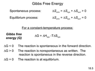 The Fundamental of Chemistry - Entropy and Gibbs Energy | PPT