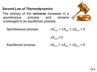 The Fundamental of Chemistry - Entropy and Gibbs Energy | PPT
