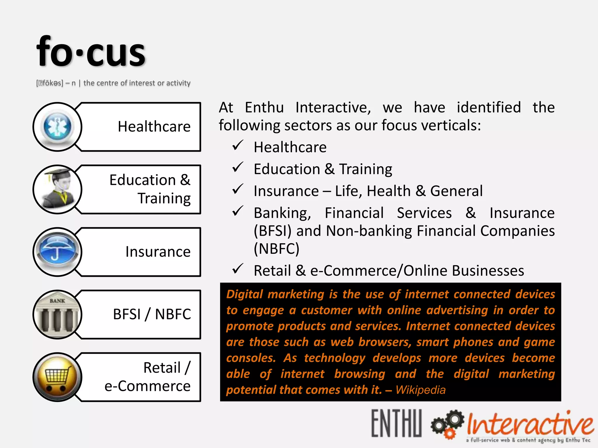 Corporate Presentation ~ Enthu Interactive | PPTX