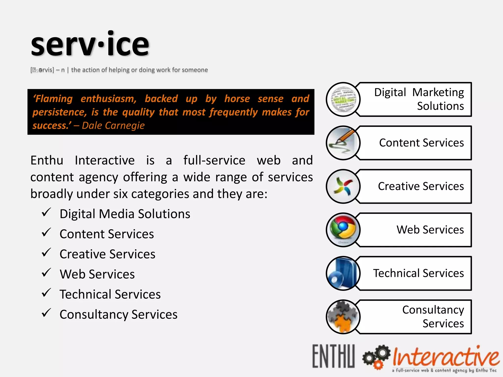 Corporate Presentation ~ Enthu Interactive | PPTX