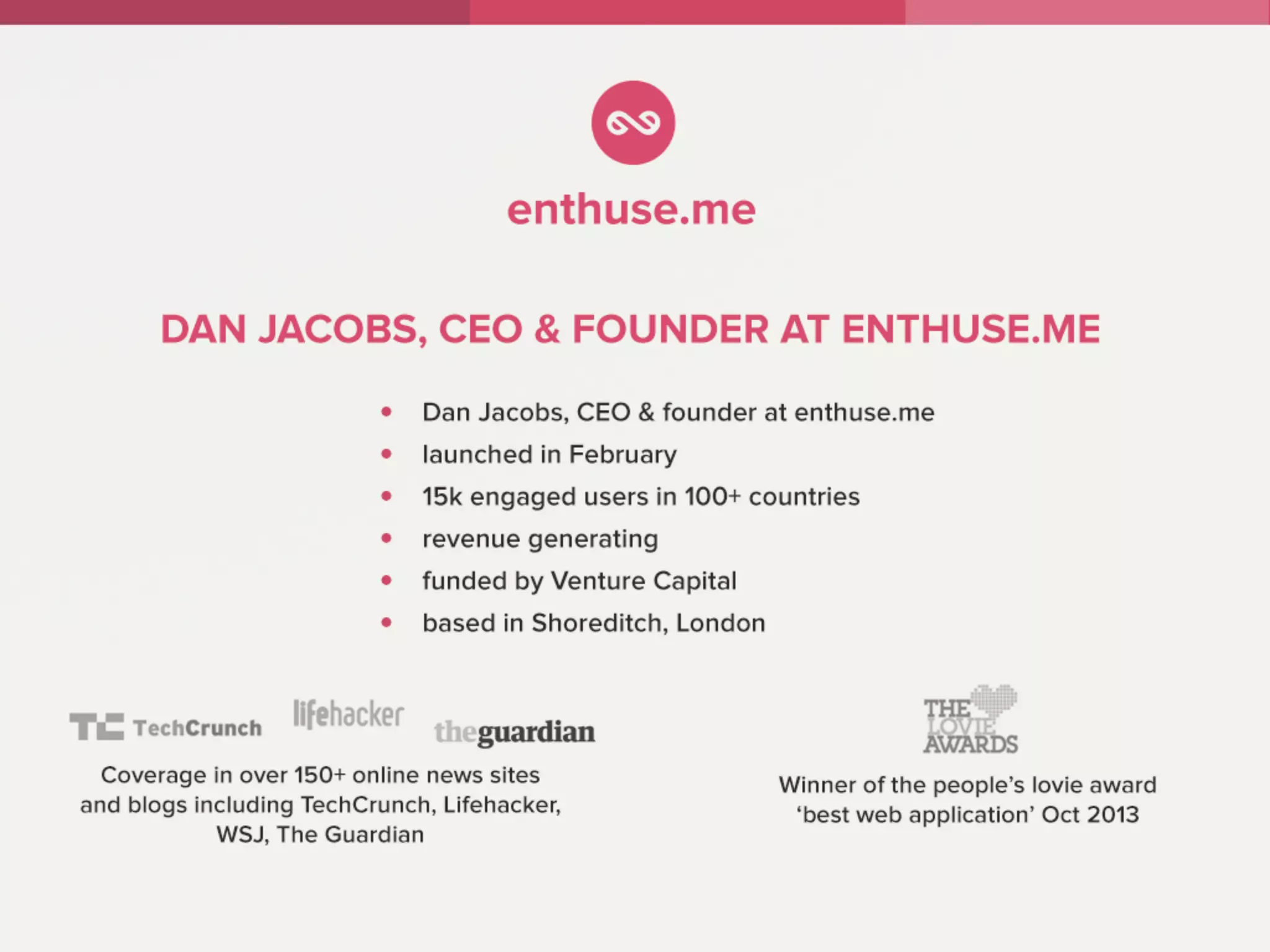Enthuse.me web summit pitch deck | PDF