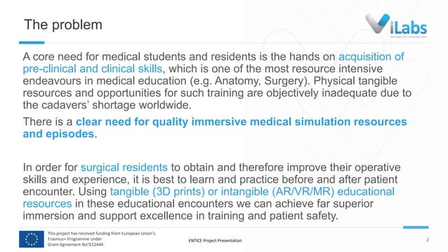 ENTICE project presentation | PPTX | Education industry | Industries