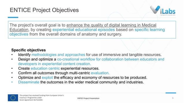 ENTICE project presentation | PPTX | Education industry | Industries