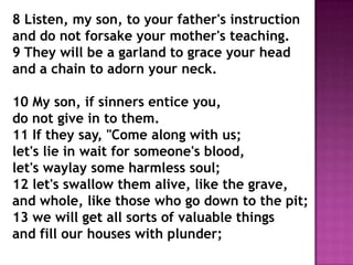 Entice you to read proverbs | PPT