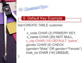 Entigrity constraint | PPTX