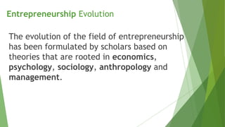 Entrepreneurship Introduction Part 1 - Relevance | PPTX
