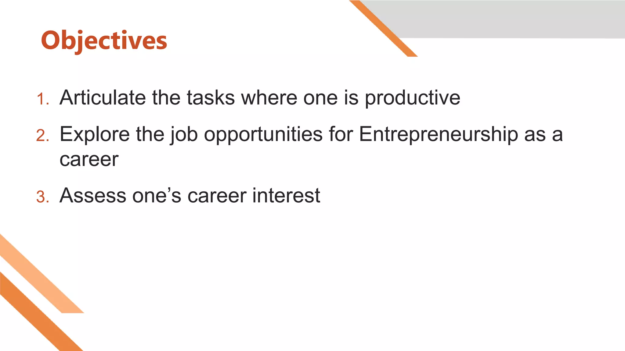 Entrepreneurship Introduction Part 4 - Career Opportunities | PPTX