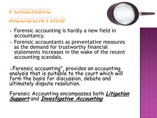 Entire forensic accounting project | PPTX