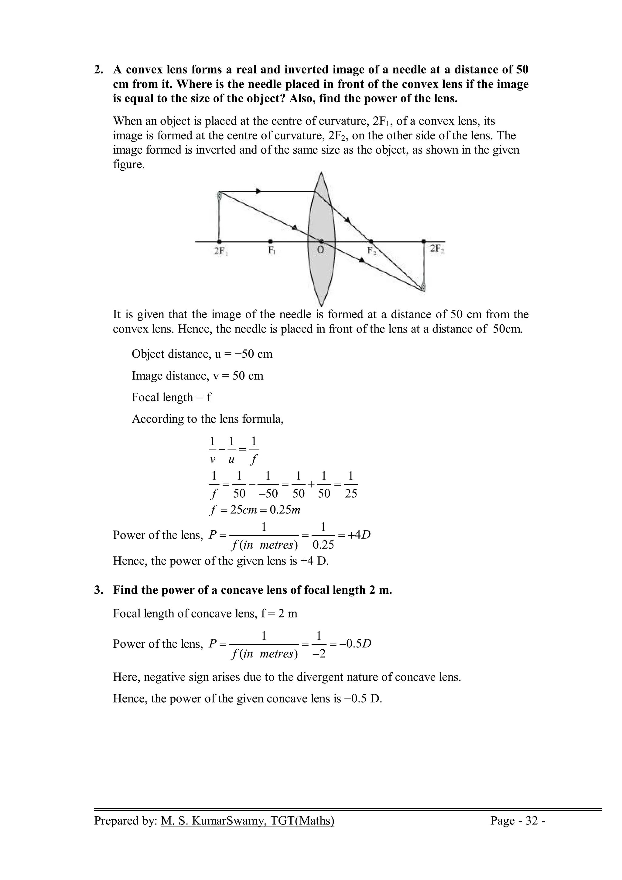 Entire Physics notes for the class 10 students .pdf