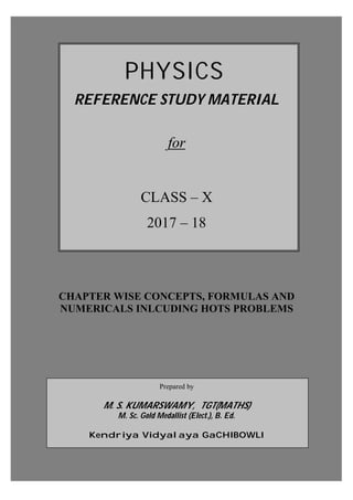 Entire Physics notes for the class 10 students .pdf