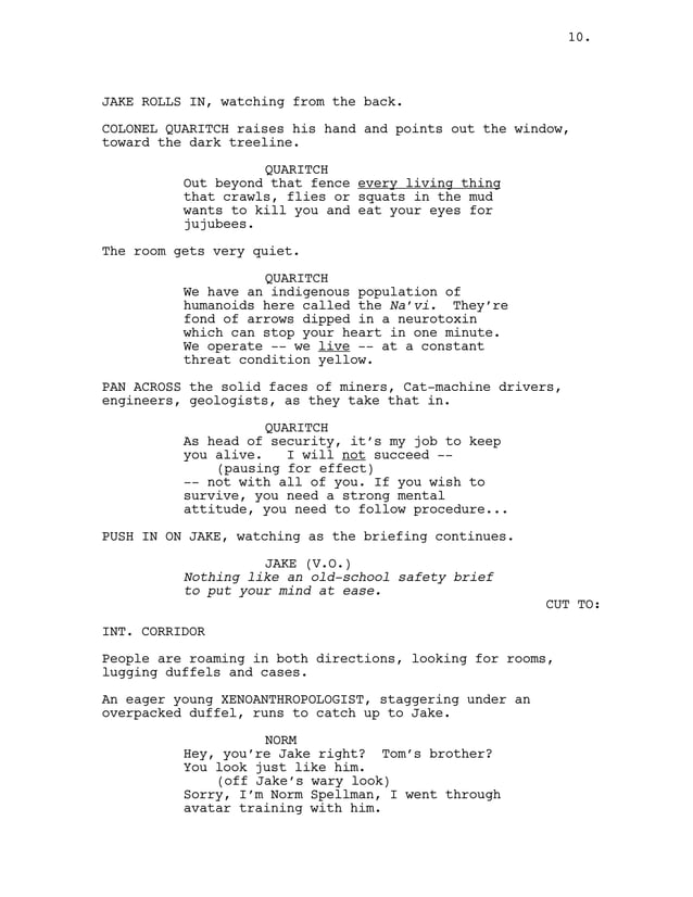 Avatar - Entire Script